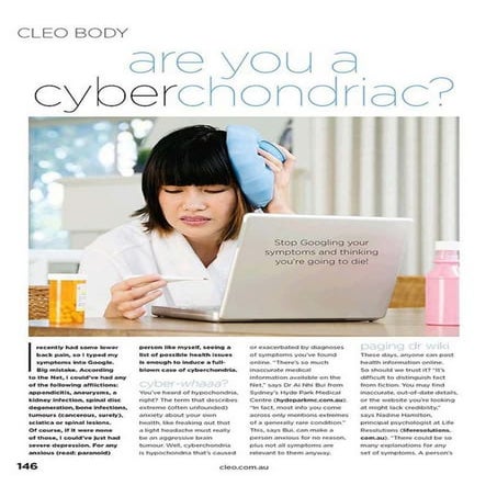 Cyberchondria Cleo July 2011 | PDF