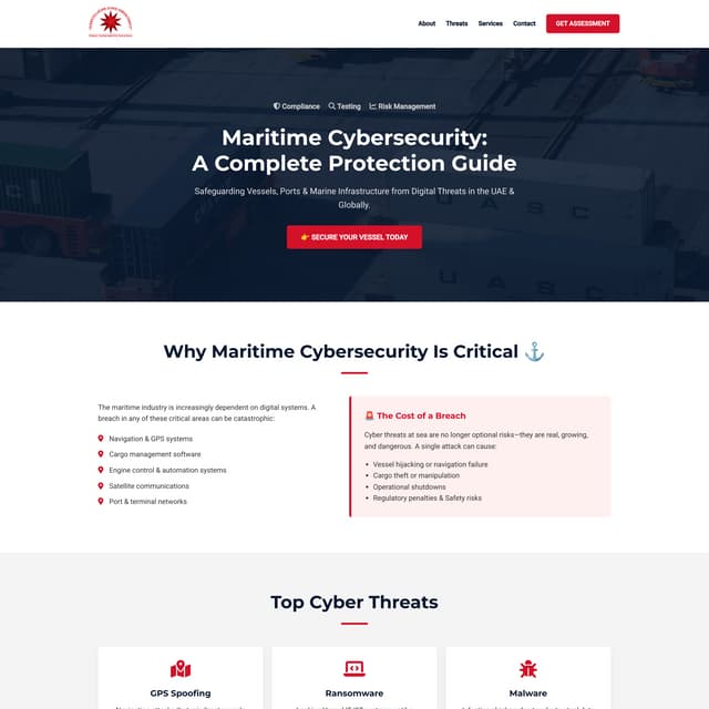 Cybersecurity for Marine | Maritime Cyber Security Solutions | PDF