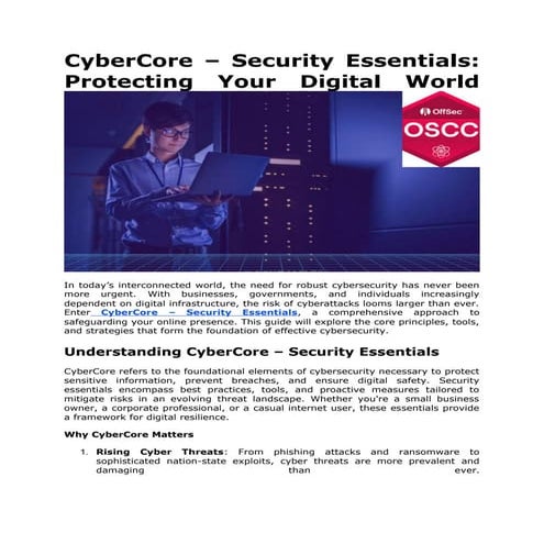 CyberCore – Security Essentials_ Protecting Your Digital World.docx
