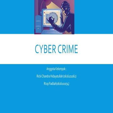 Cyber ethics & Cyber crime | PPTX