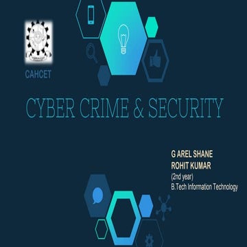 Cyber crime and security | PPTX