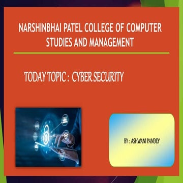 CYBER CRIME Presentation npccsm college kadi | PPTX