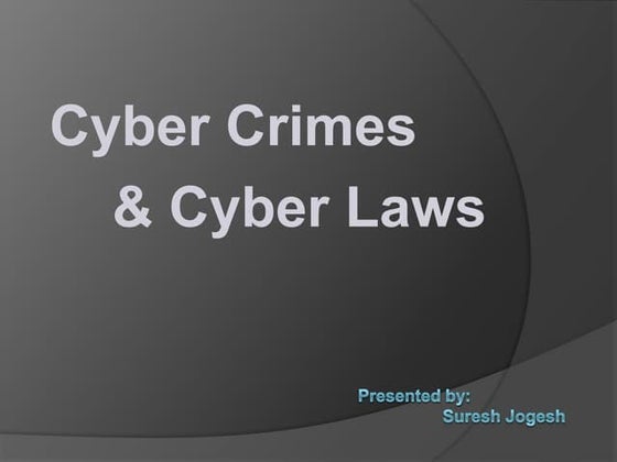 Cyber crime presentation | PPT
