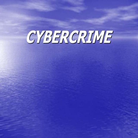 CYBERCRIME | PPT