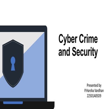 Power point presentation on Cyber Crime and Security | PPTX