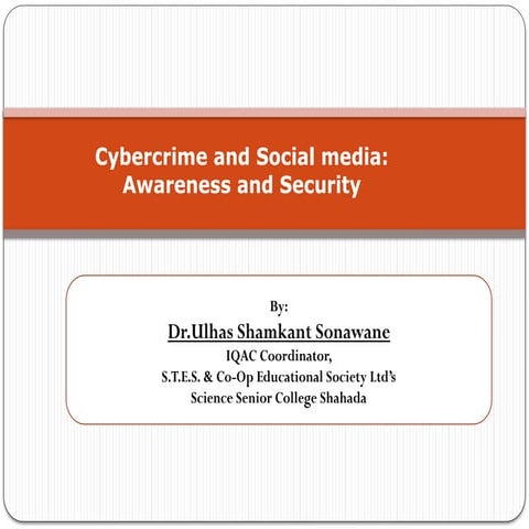 Cybercrime and Social media Presentation.pptx