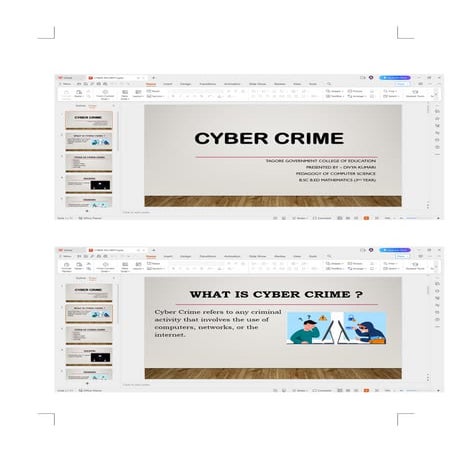Pedagogy of computer science Presentation on Cyber Crime | PDF