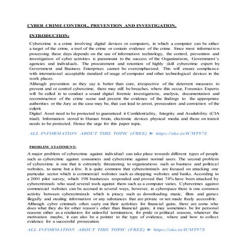 Cyber crime paper | DOCX