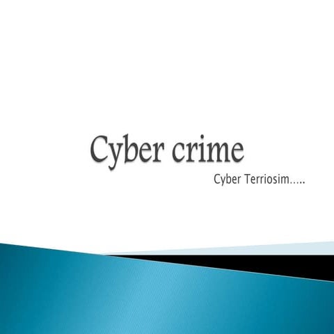 Cyber crime ppt | PPTX