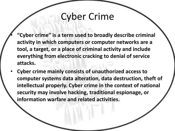 Cyber crime ppt | PPTX