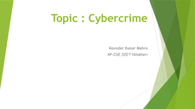 Cyber crime | PPTX