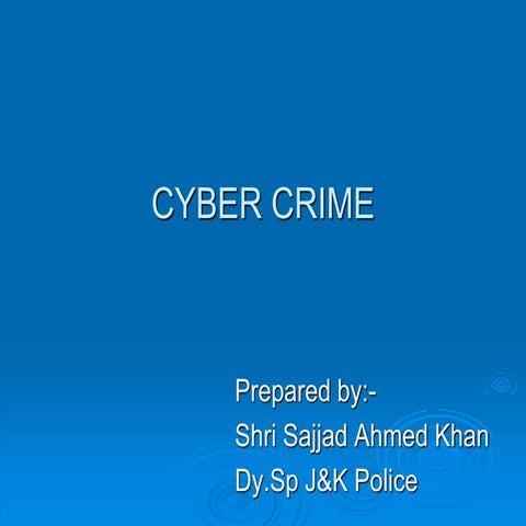 cyber crime | PPTX