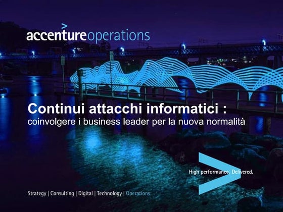 Security Technology Vision 2016 - Accenture Italia | PPT