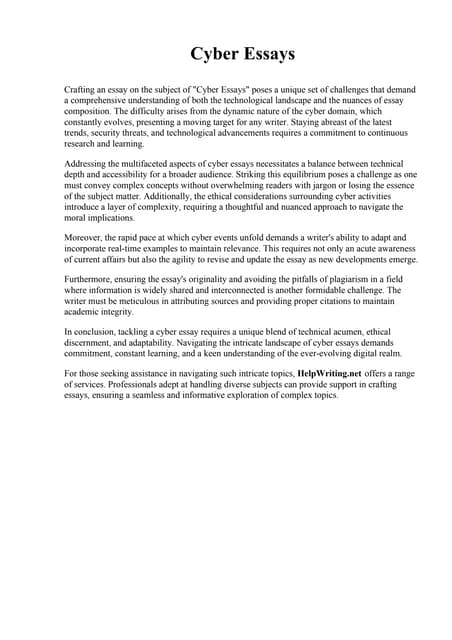 Cyber Crime Essay.pdf | Crime & Harmful Acts to Individuals, Society ...