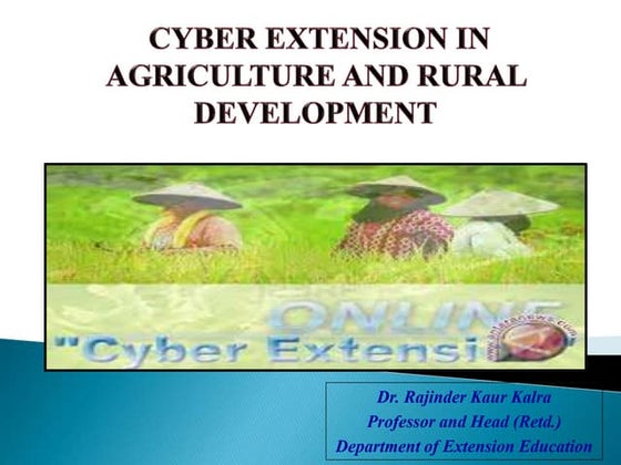 E extension program | PPTX | Agriculture | Industries