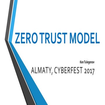 Zero Trust Model | PDF