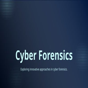 ppt presentation on cyber forensics new ppt | PPTX