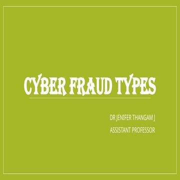 CYBER FRAUD TYPES.pptx Phishing-Spoofing-Data Manipulation | PPTX