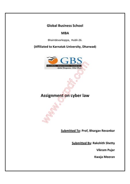 Information Technology Act 2000 | PPTX