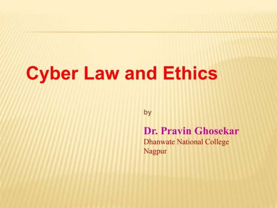 Cyber ethics(CBSE Class X), Computer Application | PPTX | Internet Safety | Parenting