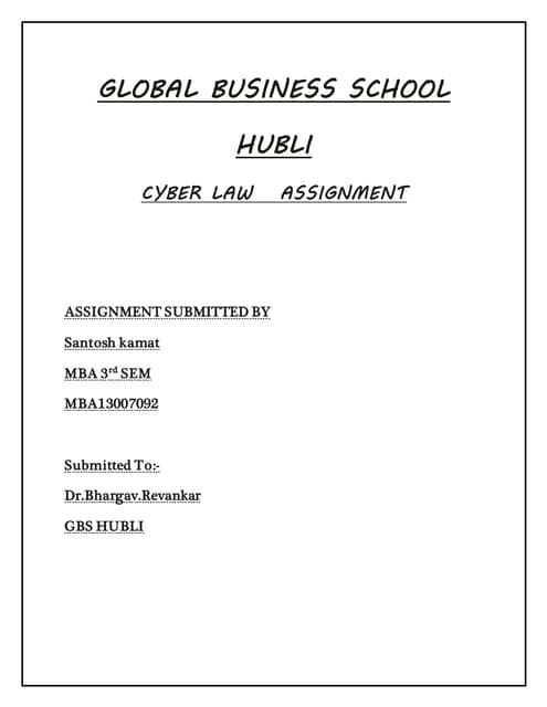 Cyber Law IT Act Section 66 to 66F | PPTX