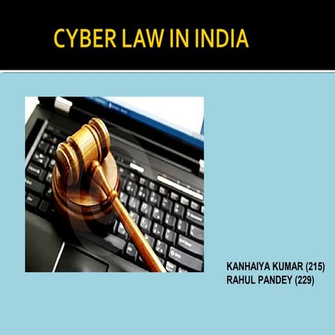 Cyber law final | PPT