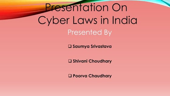 Cyber Law IT Act Section 66 to 66F | PPTX