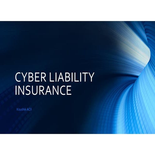 Cyber liaility insurance the basics | PDF