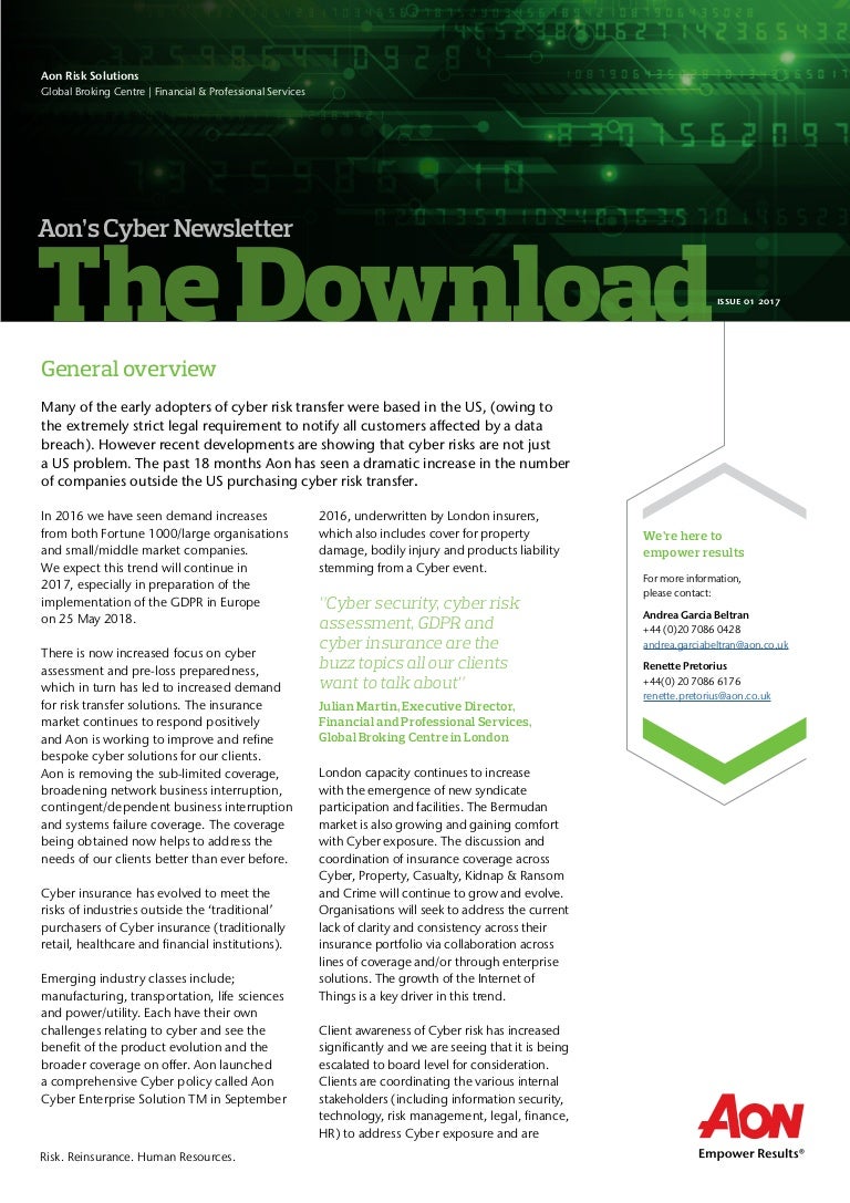 Aon Cyber Newsletter v10