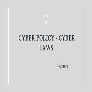 Cyberpolicy laws | PPT
