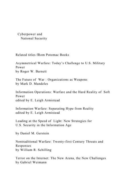 Cyber_Warfare_Escalation_to_Nuclear_Warfare_Examination | DOCX | Arms & Ammunition | Sensitive ...