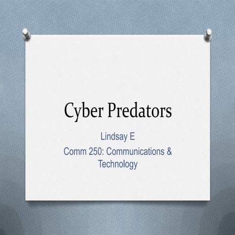 Cyber Predators via CMC | PPT