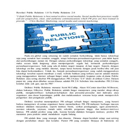 Public Relations 2.0 (Cyber PR) | DOCX
