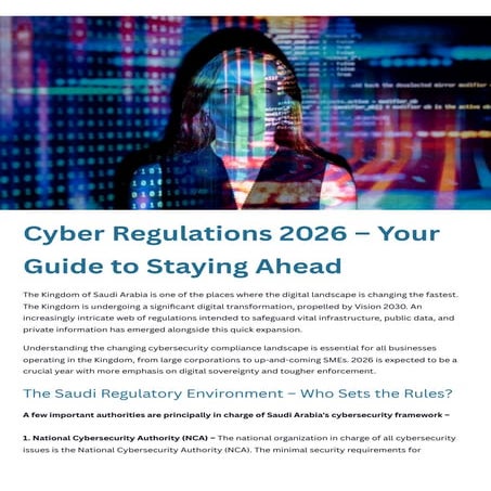 Cyber Regulations 2026 – Your Guide to Staying Ahead | PDF