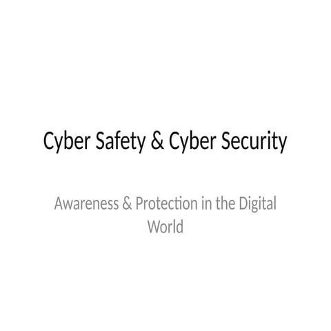 Cyber_Security_and_Safety_for Class 9 Student | PPTX