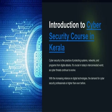 Introduce cyber seacurity course in kerala | PPT