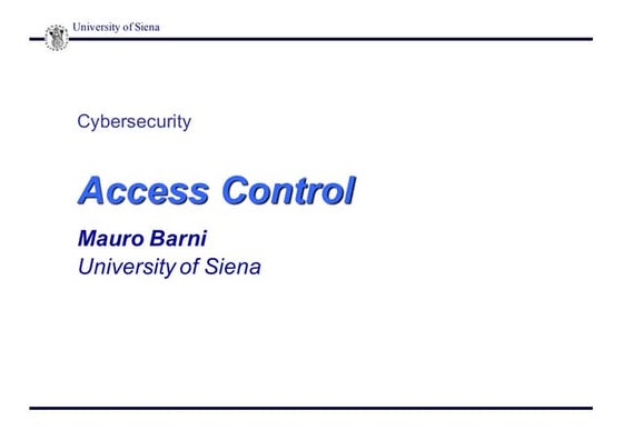 Attribute-Based Access Control (ABAC)... | PPTX