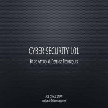 Cyber Security 101 | PPSX | Information and Network Security | Computing