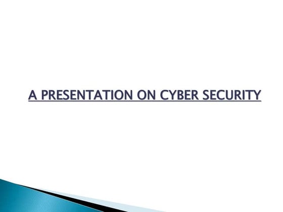 Introduction to Cybersecurity Fundamentals | PPTX