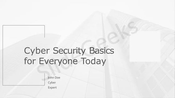 Introduction-to-Cyber-Security presentation.pdf | Information and Network Security | Computing