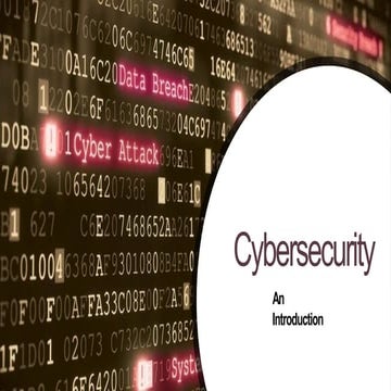 introduction to cybersecurity : definition, CIA, RISK... | PPTX