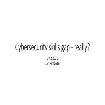 Cybersecurity skills-gap 2021 | PDF