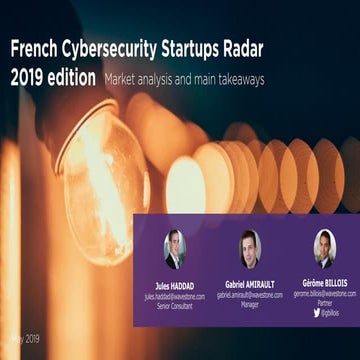 Cybersecurity startups radar 2019 | PDF