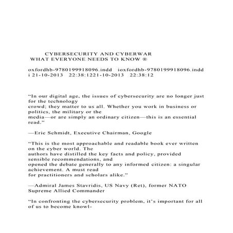 CYBERSECURITY AND CYBERWAR WHAT EVERYONE NEEDS.docx