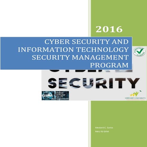 Cyber Security and IT Security Management Program | PDF