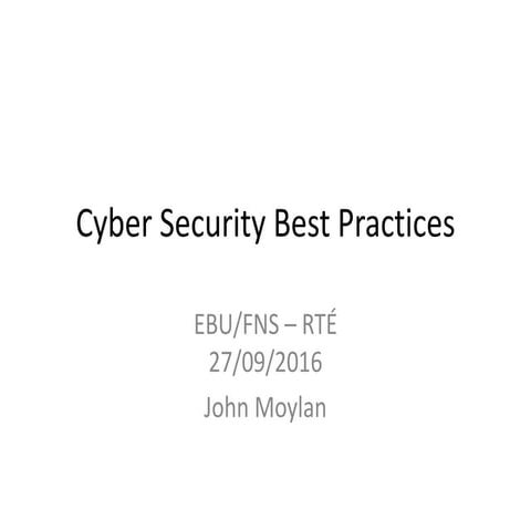 Cyber security best practices | PPTX