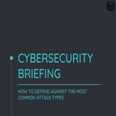 Cyber Security Briefing for Beginners | PPTX