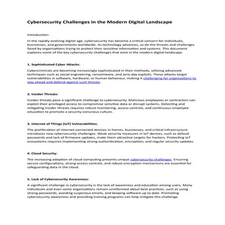 Cybersecurity Challenges in the Modern Digital Landscape.docx