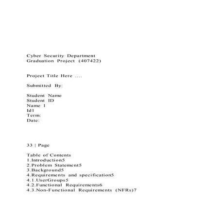 Cyber Security DepartmentGraduation Project (407422) | DOCX