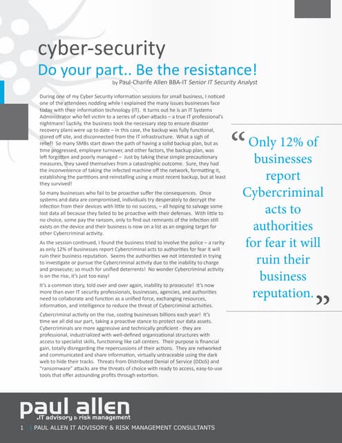 4 STEPS TO CYBER-CRISIS PREPAREDNESS | PDF